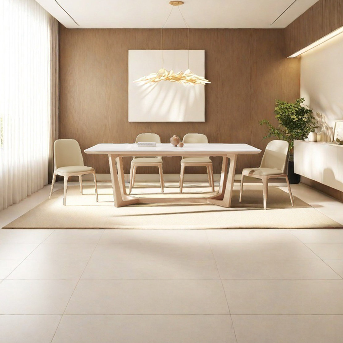 MRzenghong Ash Wood Slate Dining Table | Wayfair