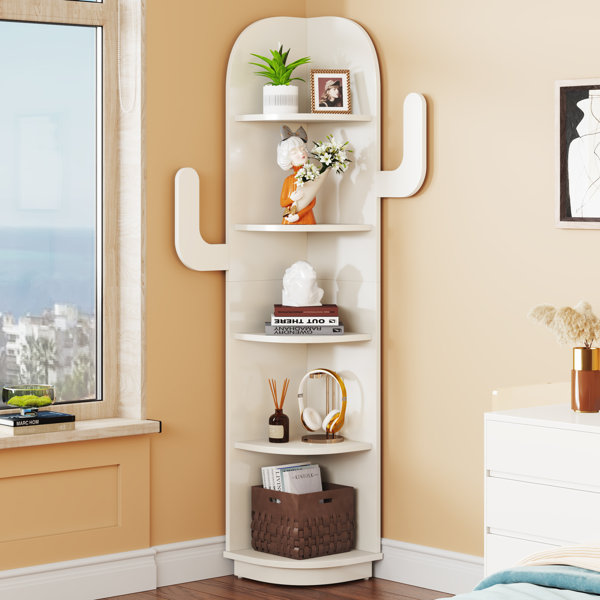 Natur Pur Bookcases Narrow Corner Shelf Unit White | Wayfair.co.uk