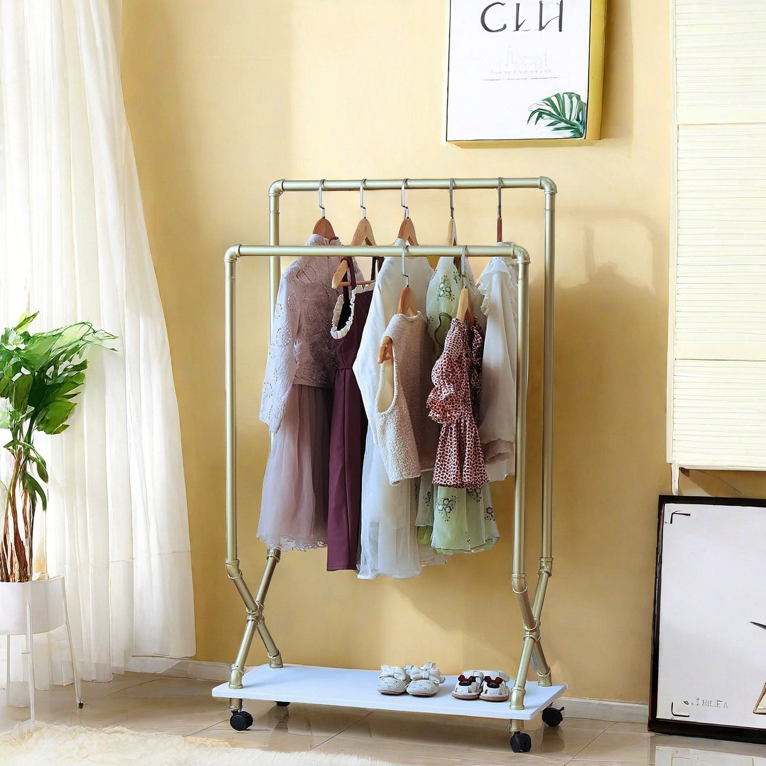 Rosdorf Park Child Clothes Rack. Kids Garment Rack Armoire Dress-Up ...