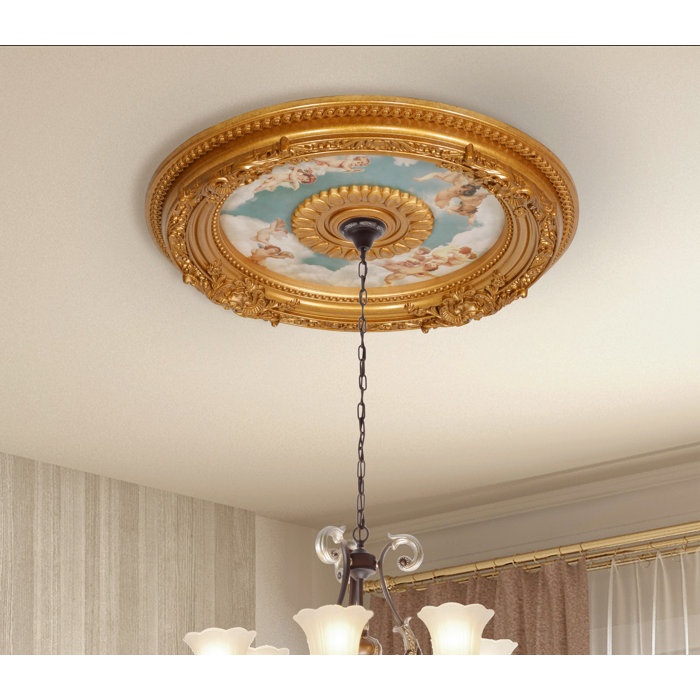 AFD Home Cherub Sky Ceiling Medallion & Reviews | Wayfair