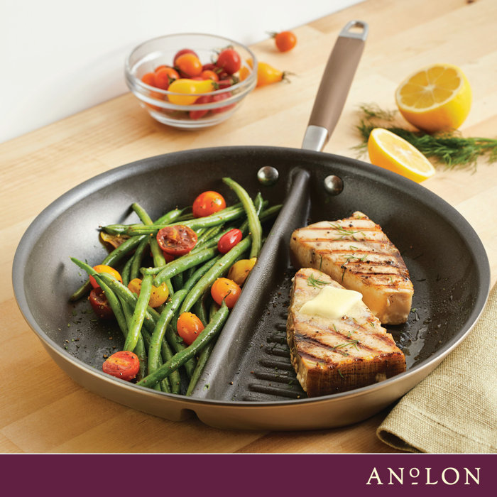Anolon Advanced Home Hard Anodized Nonstick Divided Grill And Griddle ...