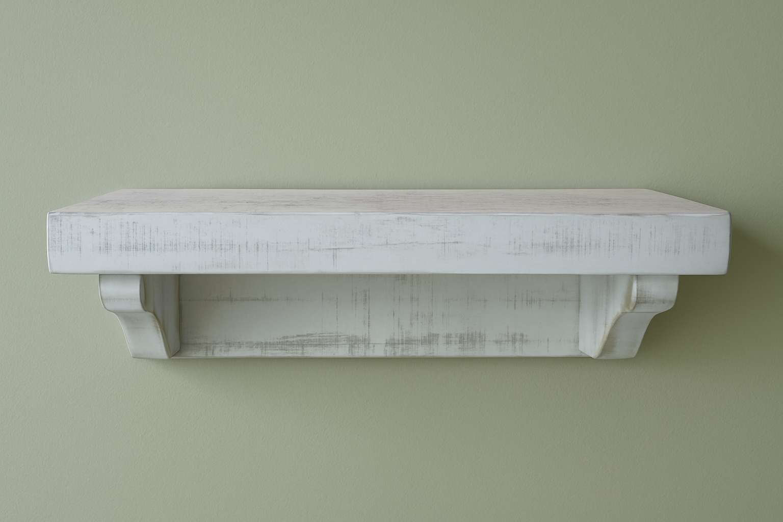 Latitude Run® Rough Cut Wall Shelf, 3 ft. in Rustic White finish | Wayfair