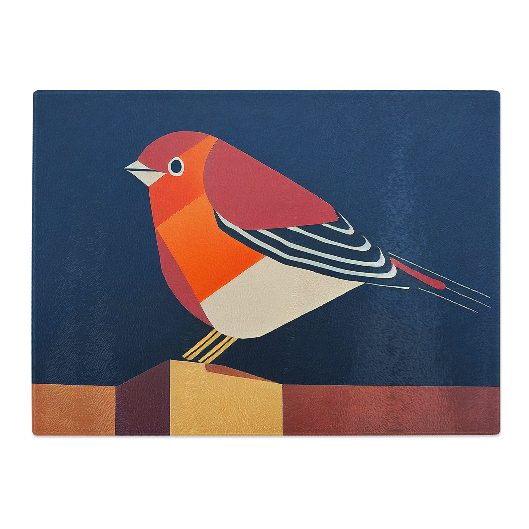 George Oliver Robin Bird Abstract Vol.2 Glass Chopping Board | Wayfair ...