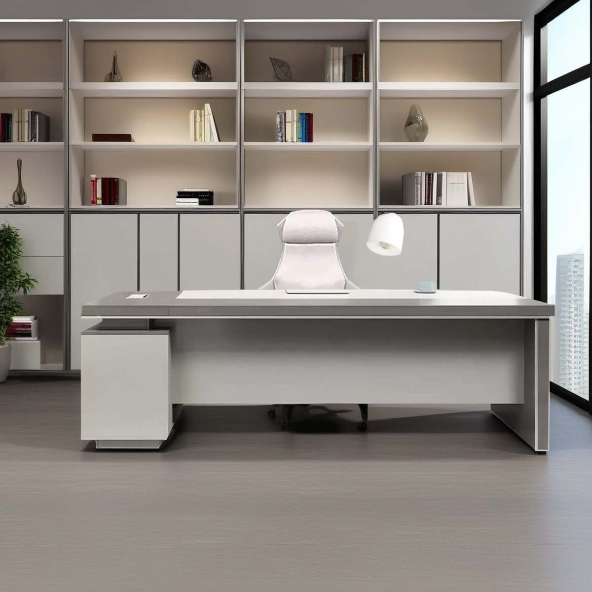 Latitude Run® Modern Style Luxury Executive Desk, Computer Desk With ...