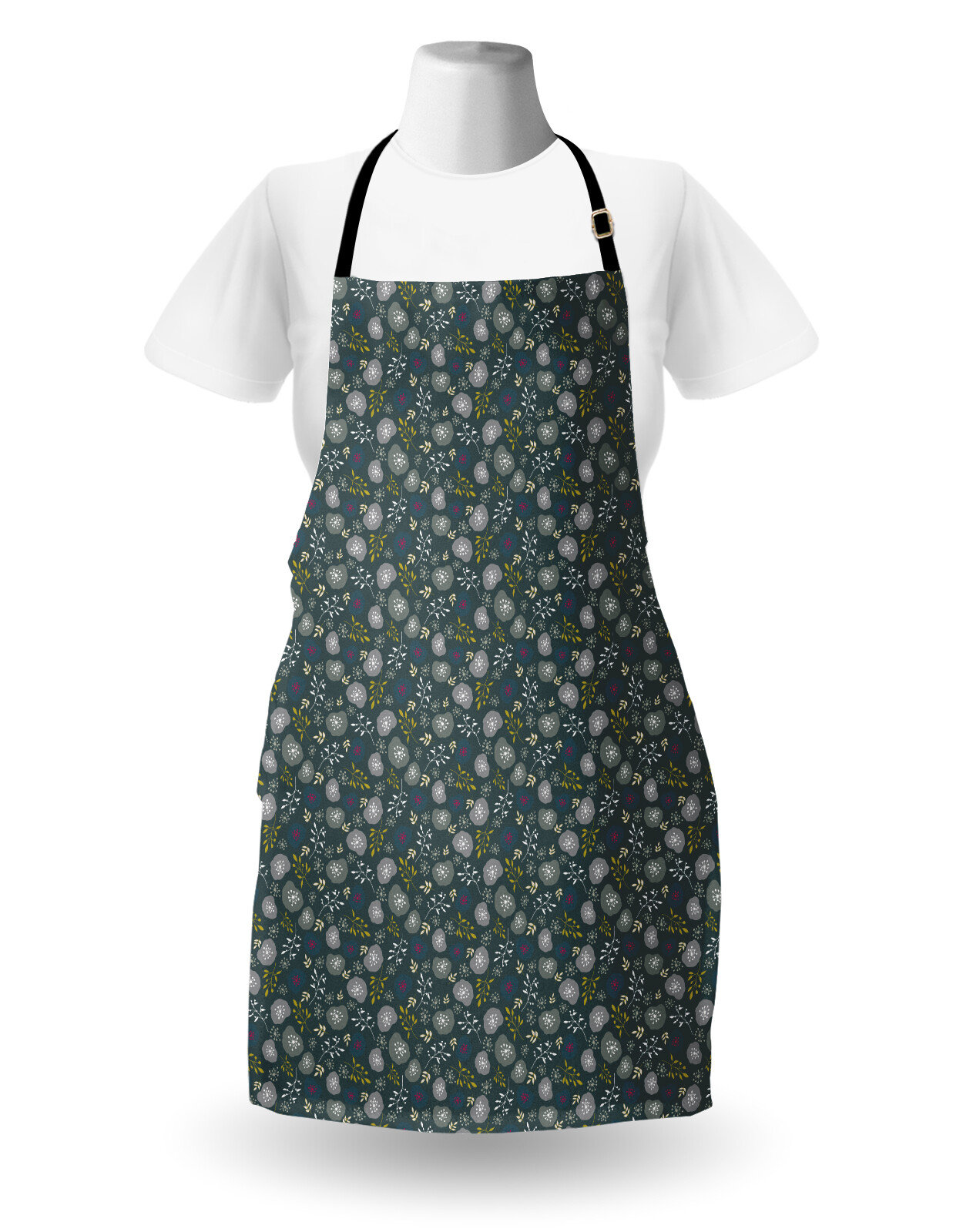 East Urban Home Botanical Apron Unisex Forest Elements and Blots Adult ...
