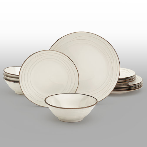 Tabletops Gallery Embossed Dinnerware Tabletops Gallery 12PC Set | Wayfair