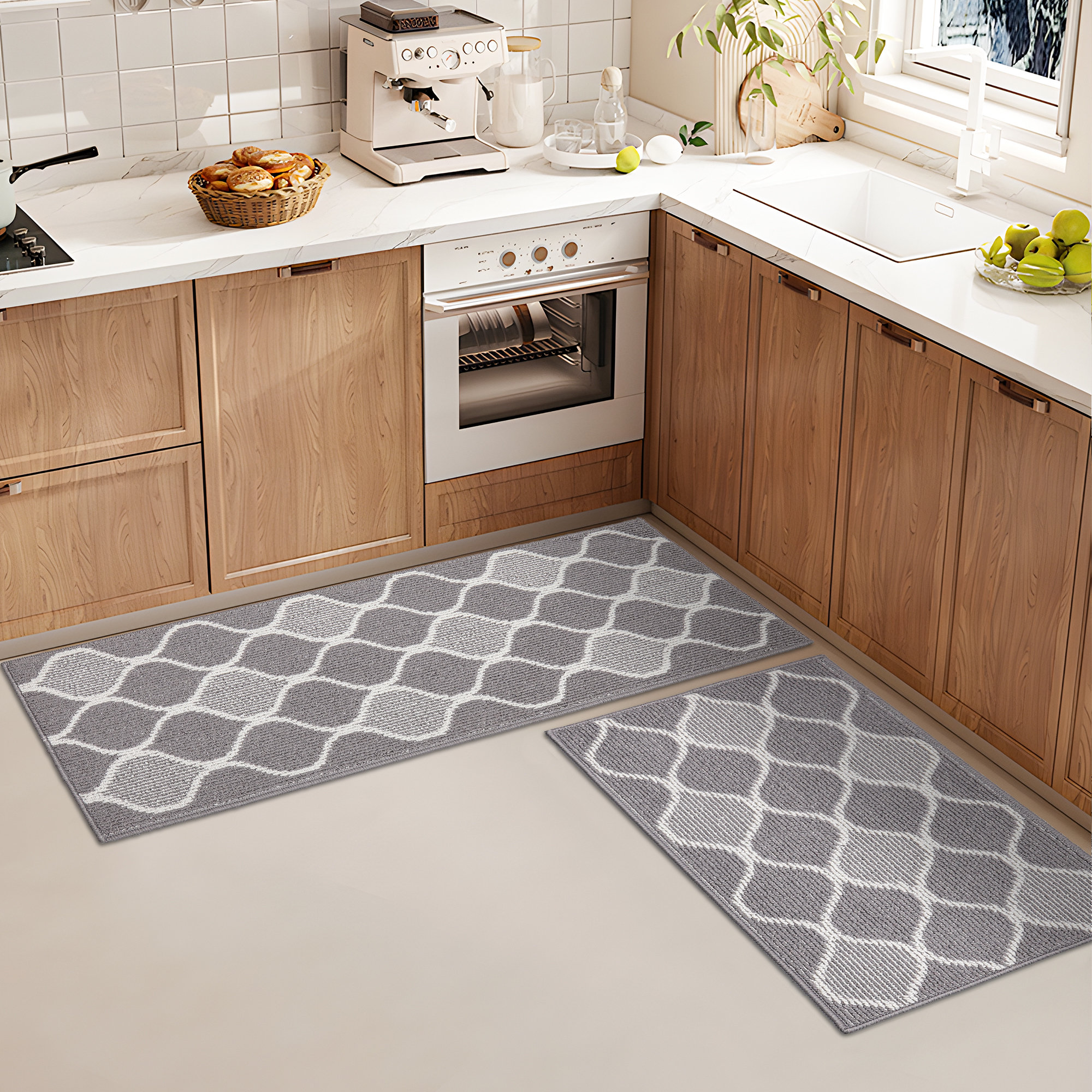 Red Barrel Studio® Water Resistant Non-skid Kitchen Mat ( Set Of 2 ...