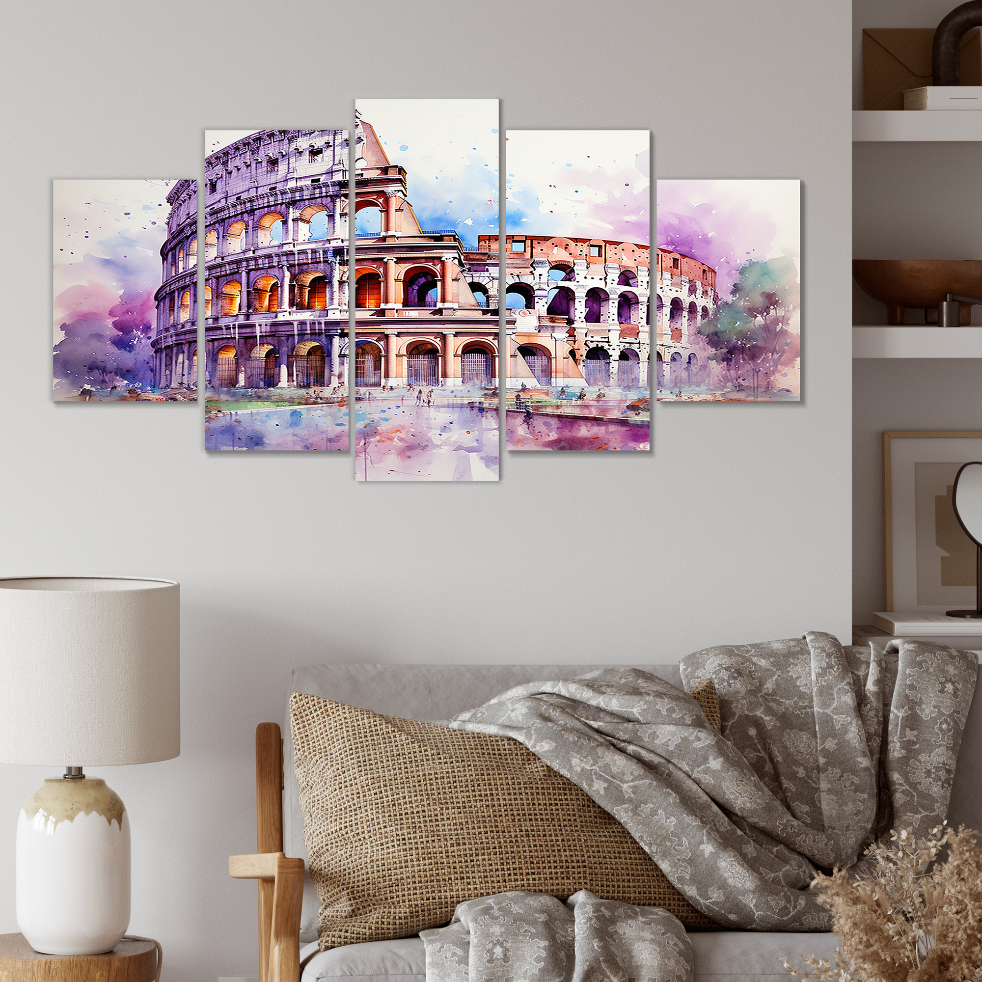 Red Barrel Studio® Italy Roman Colosseum II - Italy Multipanel Wall Art ...
