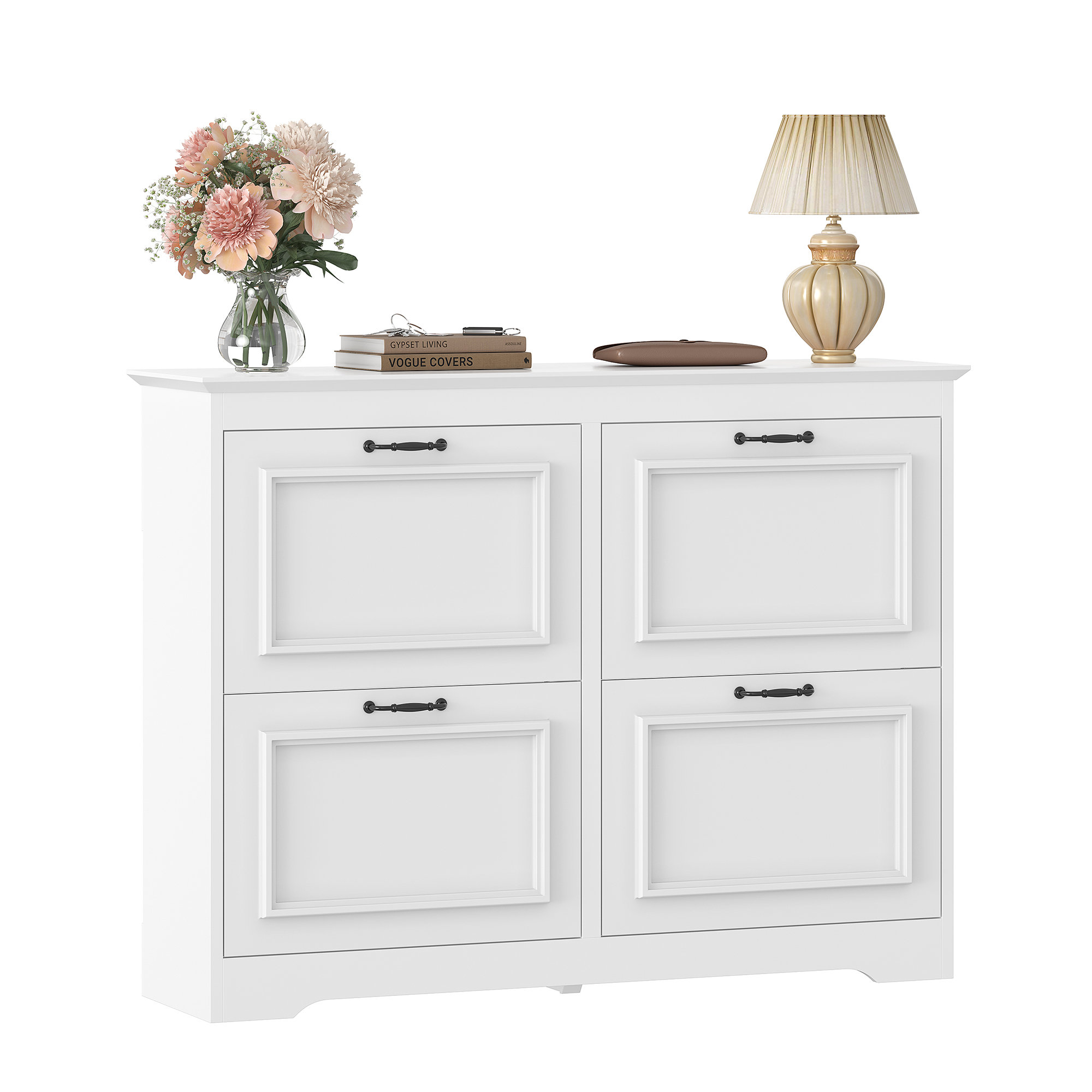 DICTAC Shoe cabinet white shoe rack, shoe cabinet drawer shoe rack with ...