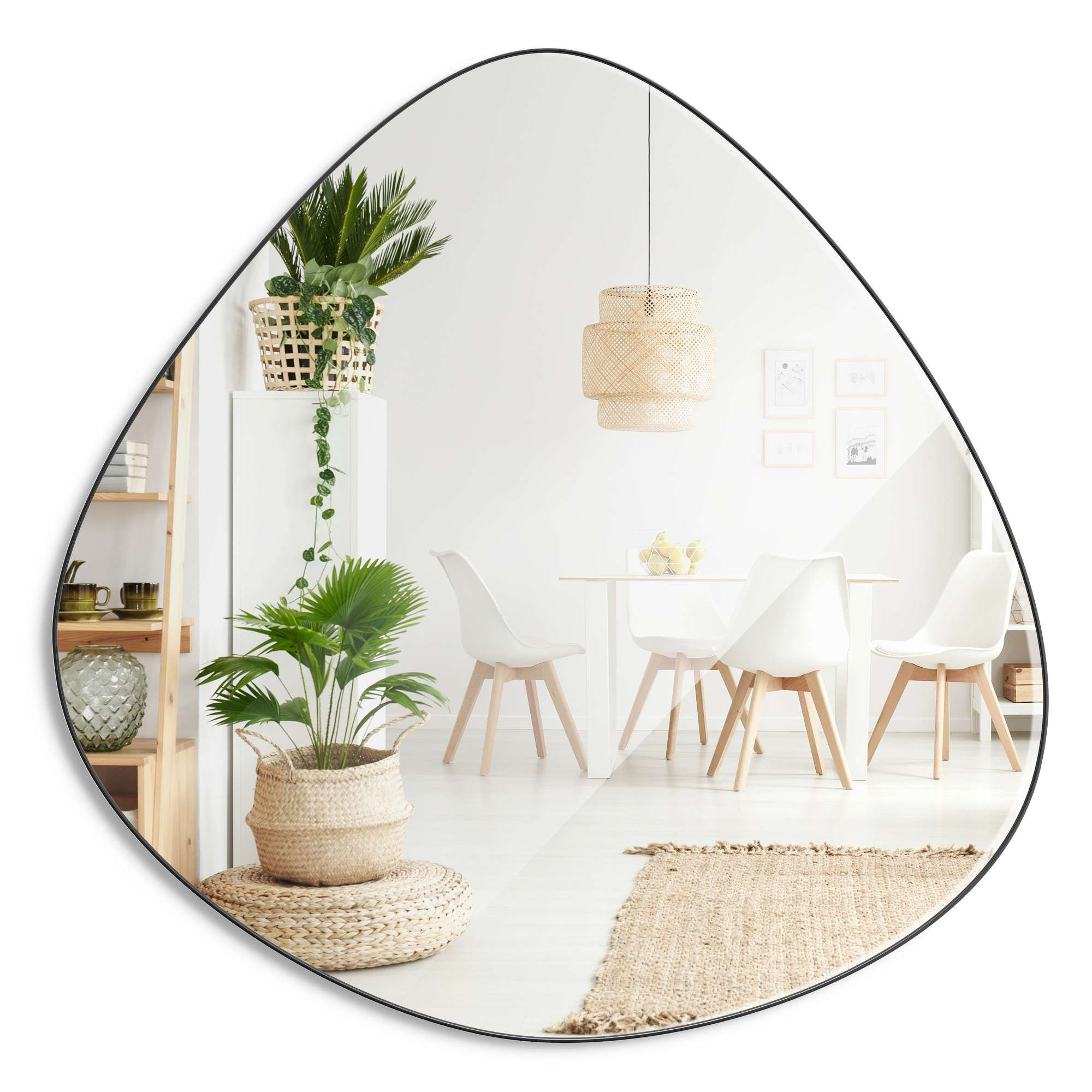 Wrought Studio™ 26" Irregular Wall Mirror - Asymmetrical Teardrop ...