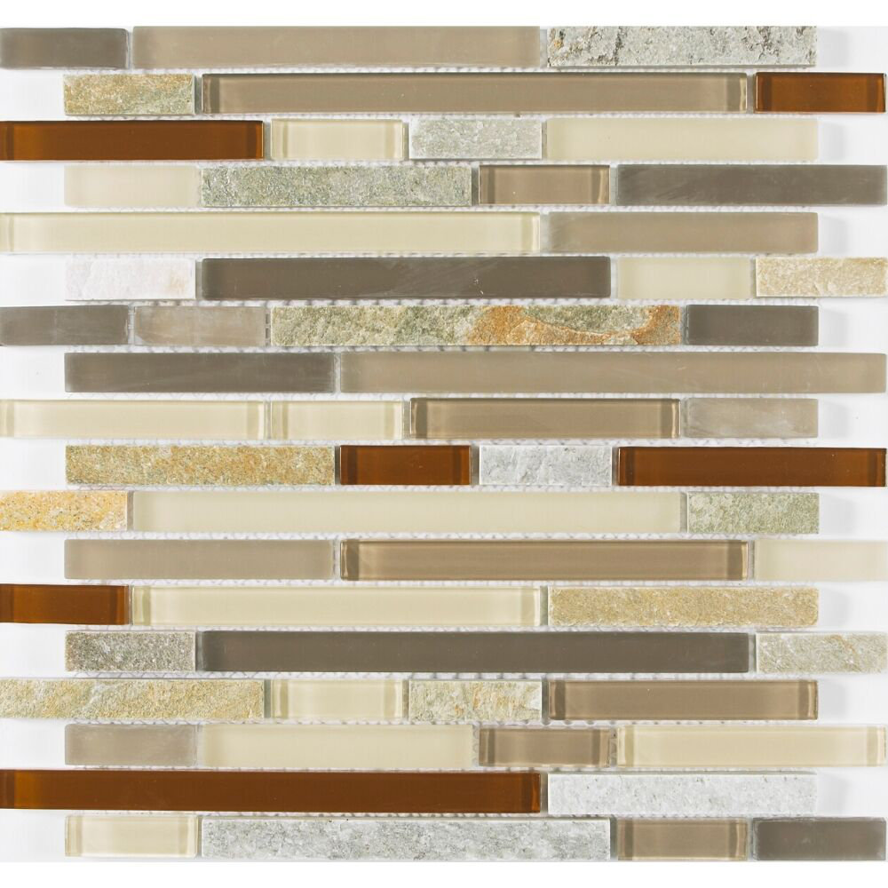 Long Island Mosaics & Tile Victory 12x12 Glass Mosaic Tile | Wayfair