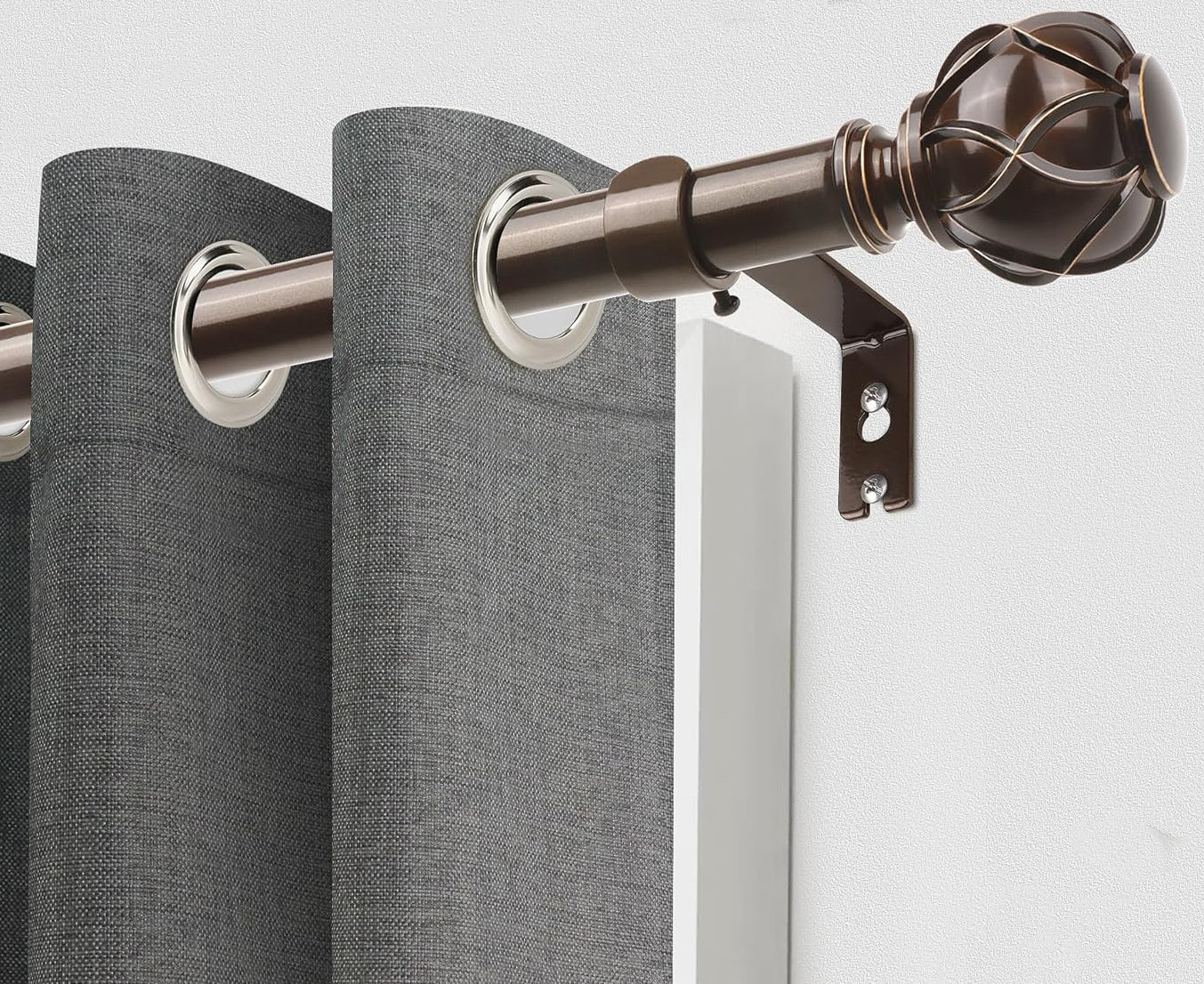 Rosdorf Park Curtain Rods for Windows 72 to 144 Inches (6-12ft) Long ...