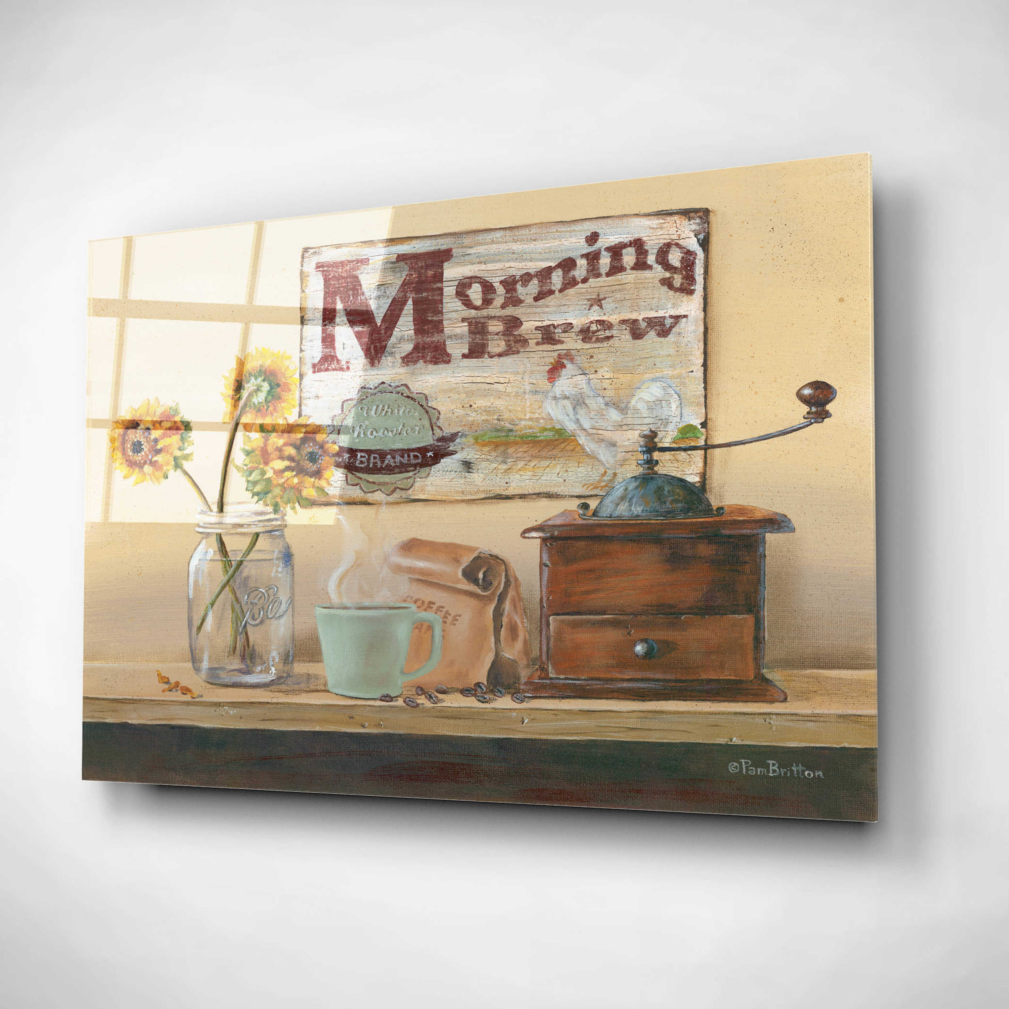 August Grove Epic Art 'Morning Brew' By Pam Britton, Acrylic Gl Morning ...