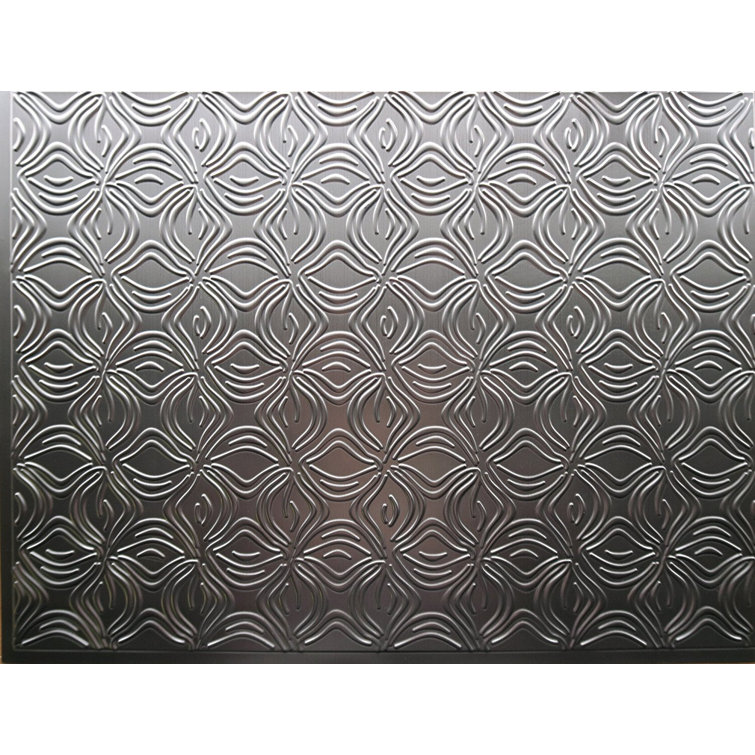 Wrought Studio Pinney Backsplash Wall Panel Metallic Orchids ...