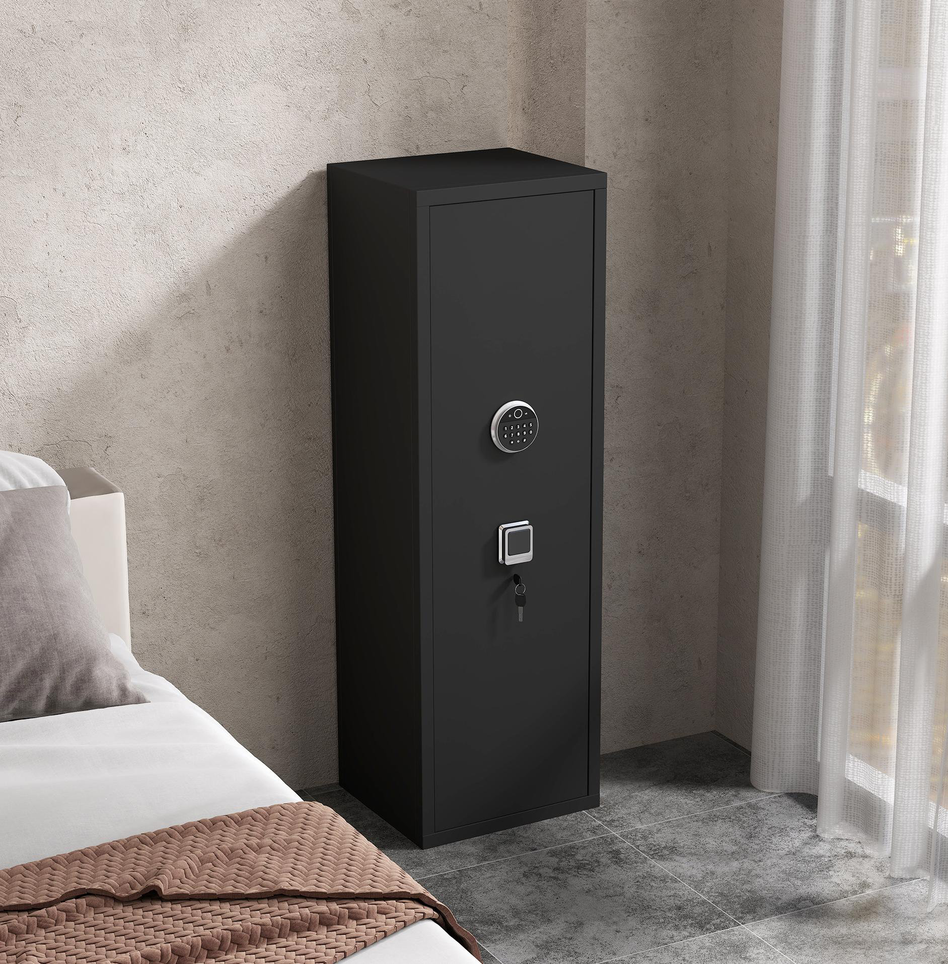 IRHOMA Grande armoire sécuritaire pour armes à feu avec 3 pochettes à ...