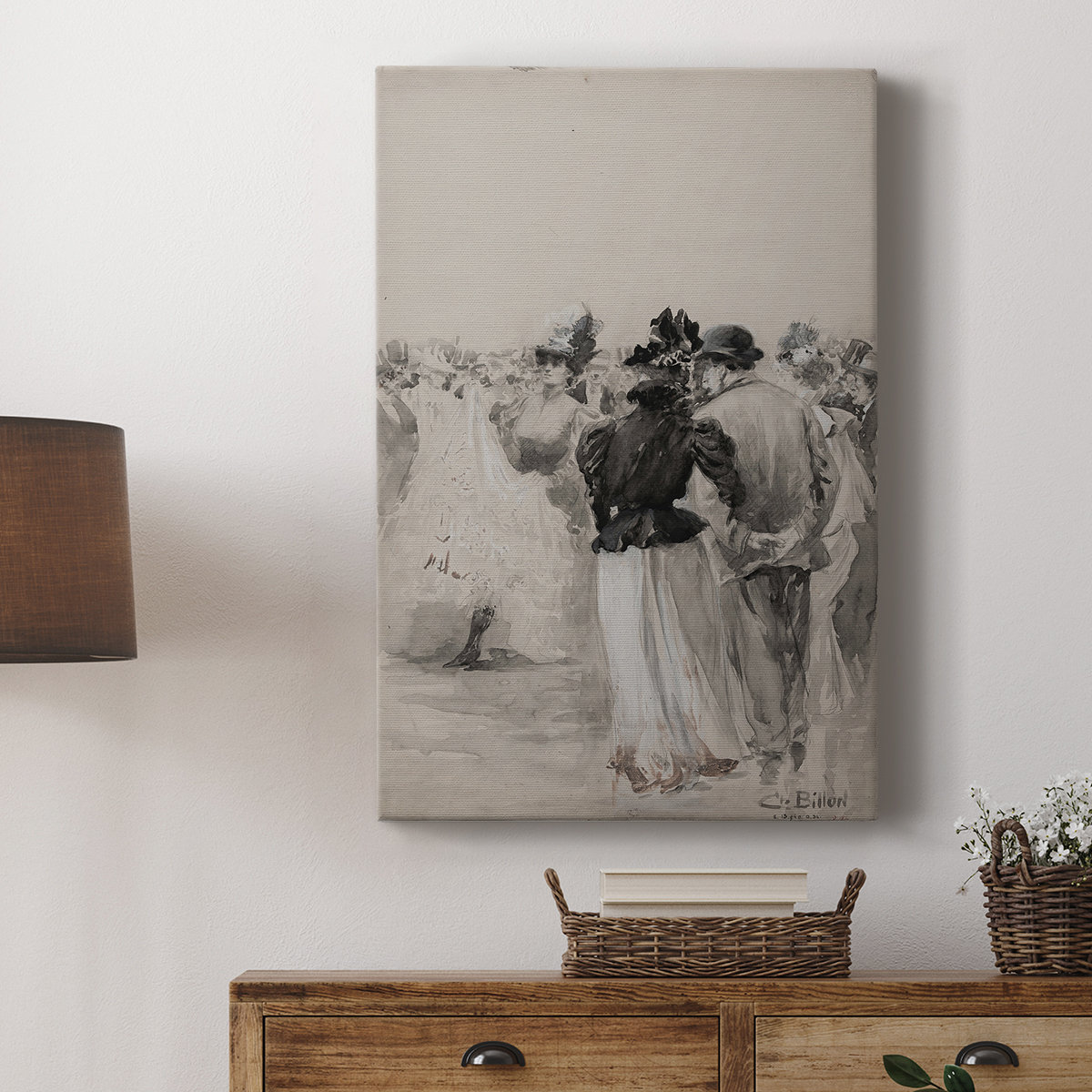 Charlton Home Vintage Portrait Print XX -Custom Wrapped Gallery Cavas ...