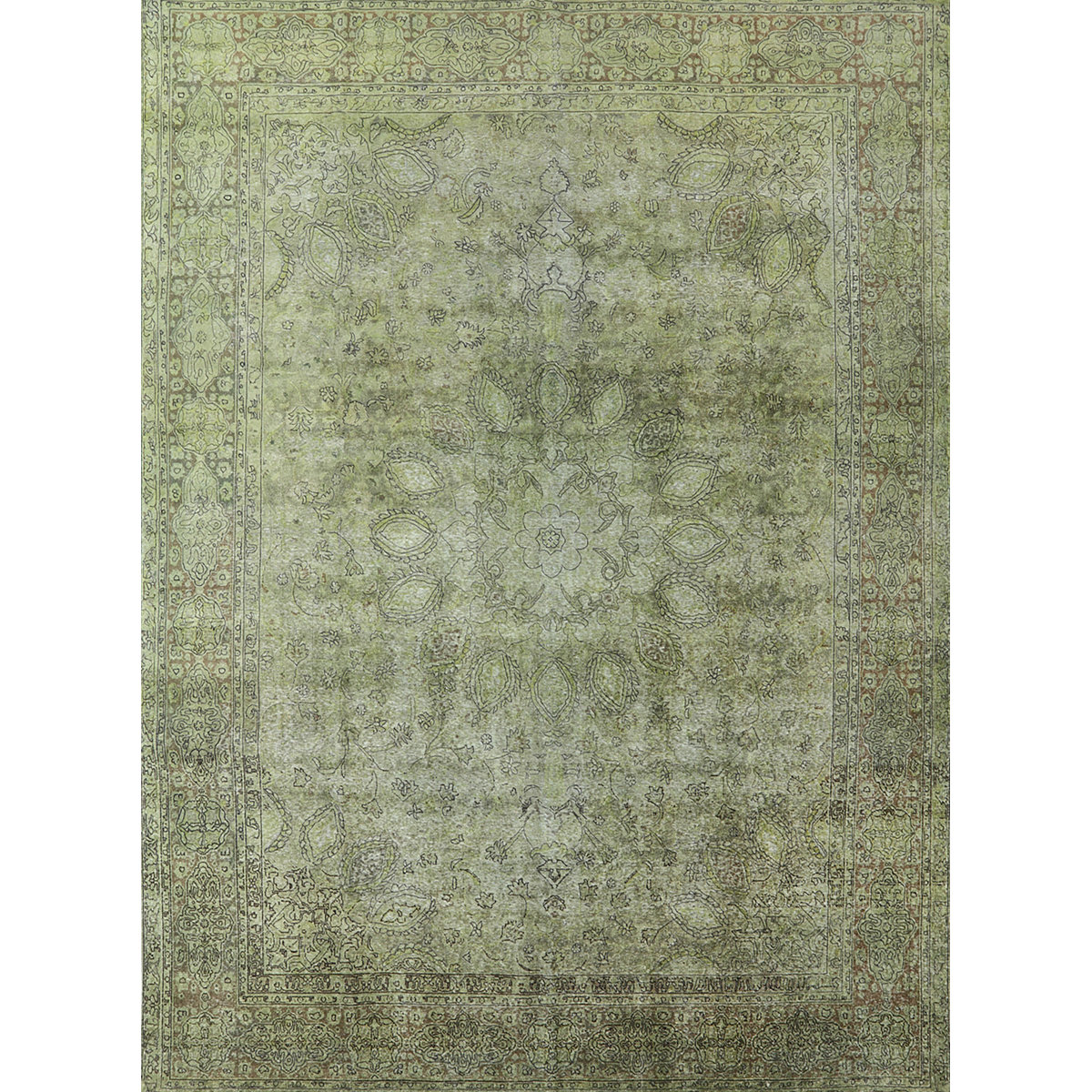 Bungalow Rose Oriental Light Green Area Rug | Wayfair