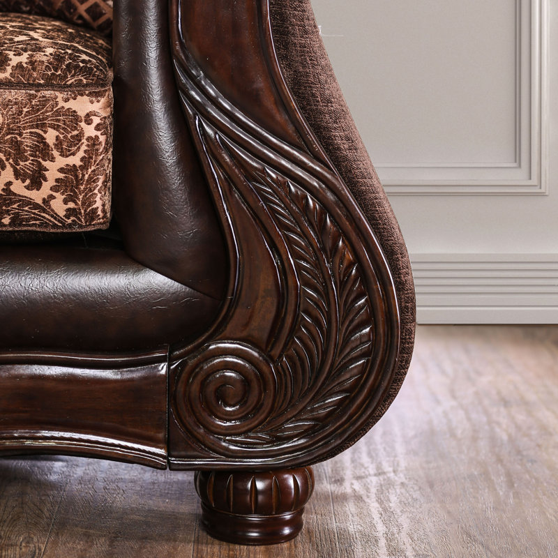 Lark Manor Englehart 95.5" Rolled Arm Sofa with Reversible Cushions ...