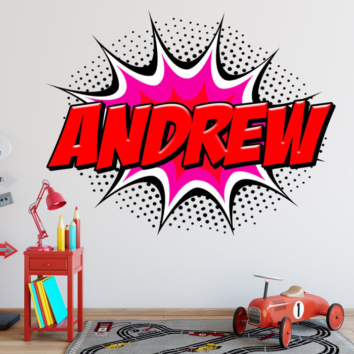 Isabelle & Max™ Personalized Comic Book Name Wall Decal & Reviews | Wayfair