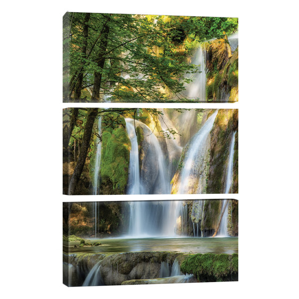 Union Rustic La Cascade by Lars Van De Goor - 3 Piece Wrapped Canvas ...