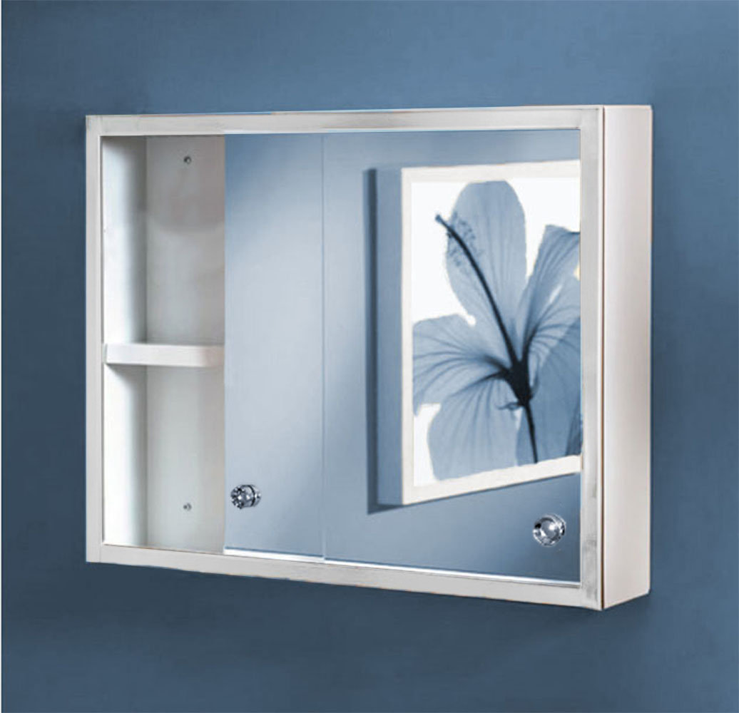 Odelia Sliding Door Medicine Cabinet Winston Porter Mount Type Surface Mounted