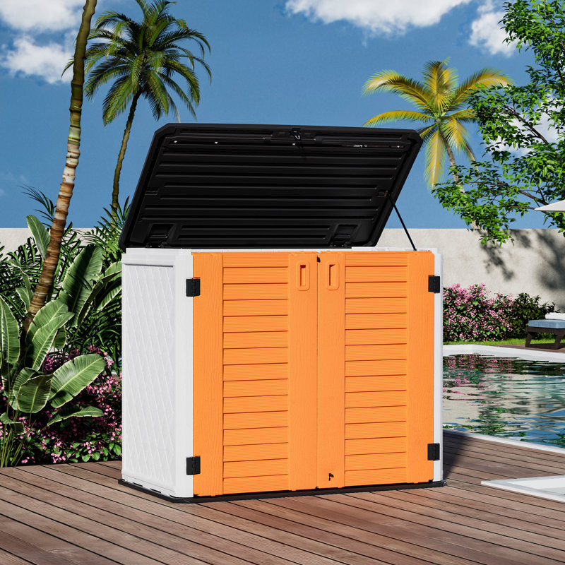 KINYING 4 ft. W x 2 ft. D Plastic Horizontal Tool Shed | Wayfair