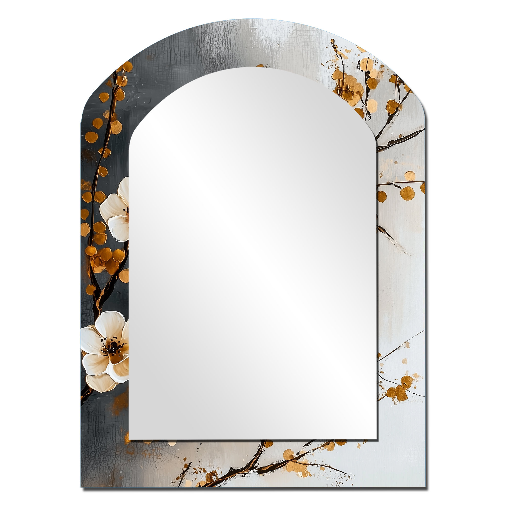 Latitude Run® Grey Brown Botanical Cherry Blossom Trees I - Cherry ...
