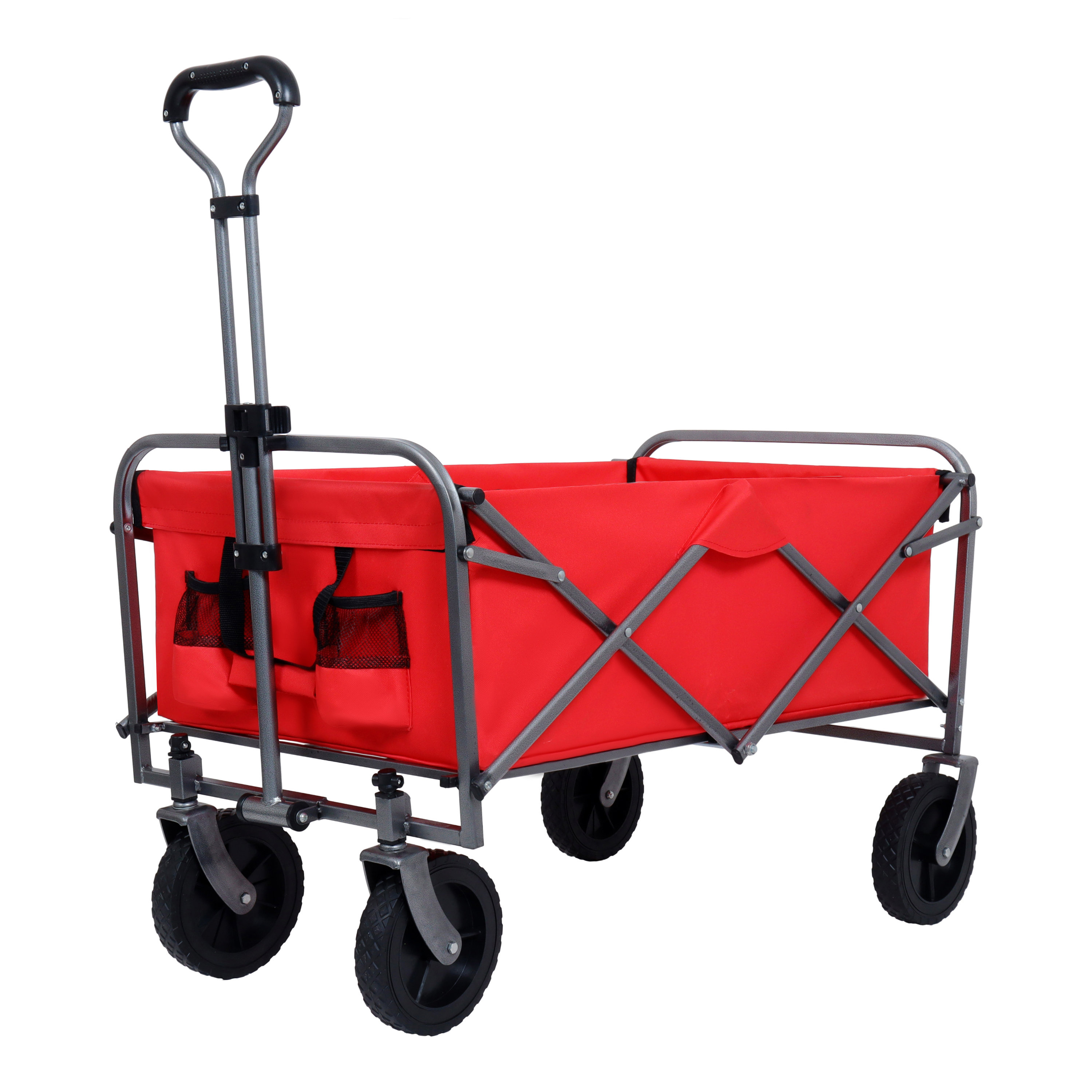 Fuzzy Muffs Collapsible Wagon Cart Foldable,Wagons Carts Foldable with Wheels with Drink Holders ...
