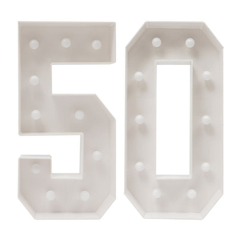 CNCEST 30th/40th/50th Light Up Numbers Birthday Party Decoration ...