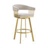 Everly Quinn Robinett Modern Swivel Counter or Bar Height Bar Stool ...