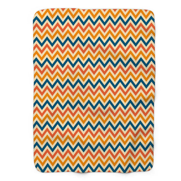 MentionedYou Retro Vibe Colors - 1 Piece Premium Sherpa Blanket | Wayfair