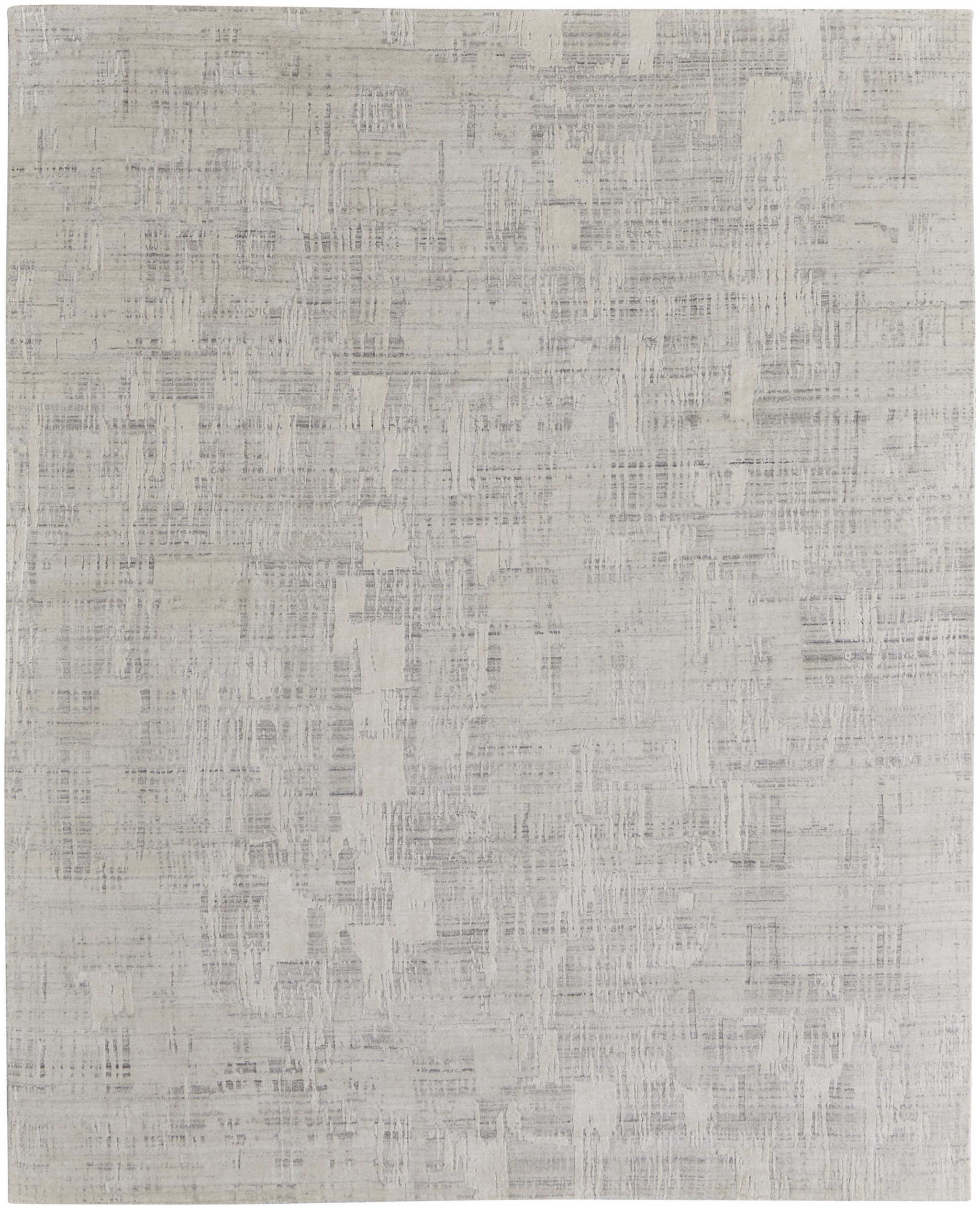 HomeRoots 10' X 14' Ivory and Gray Abstract Hand Woven Worn Faded Area ...