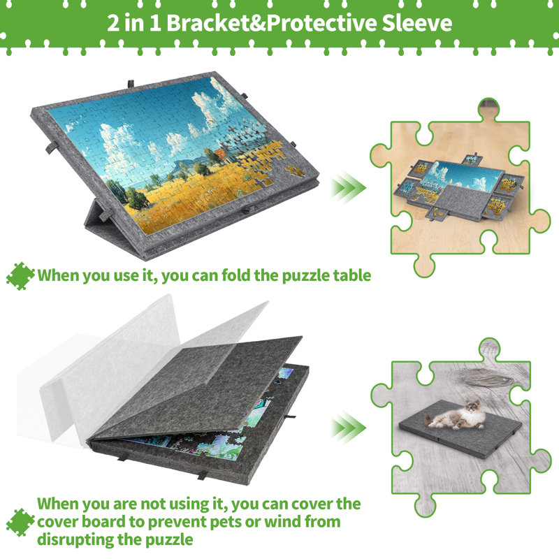 Nisorpa Lightweight Felt Puzzle Board With 6 Drawers | Wayfair