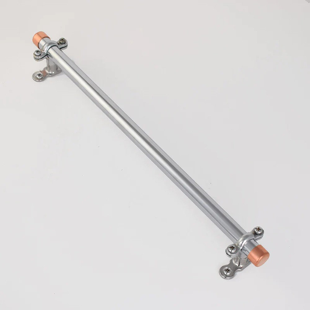 Proper Copper Design Chrome Bracket Handle With Copper End Caps ...