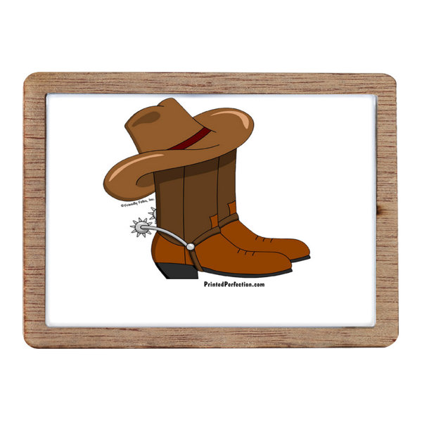 Printed Perfection Personalized Cowboy Boots Wooden Magnet - Great Gift ...