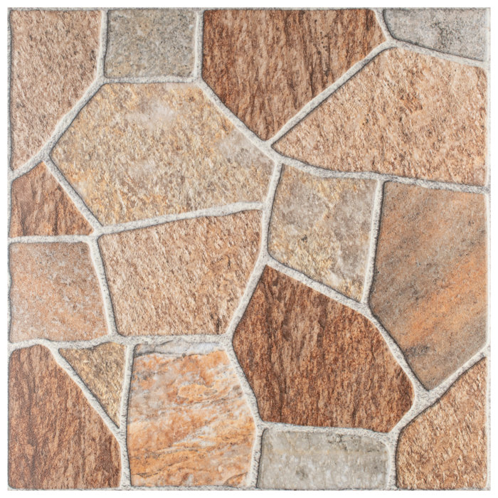 Merola Tile Leticia 17 3/4" x 17 3/4" Ceramic Stone Look Field Wall ...