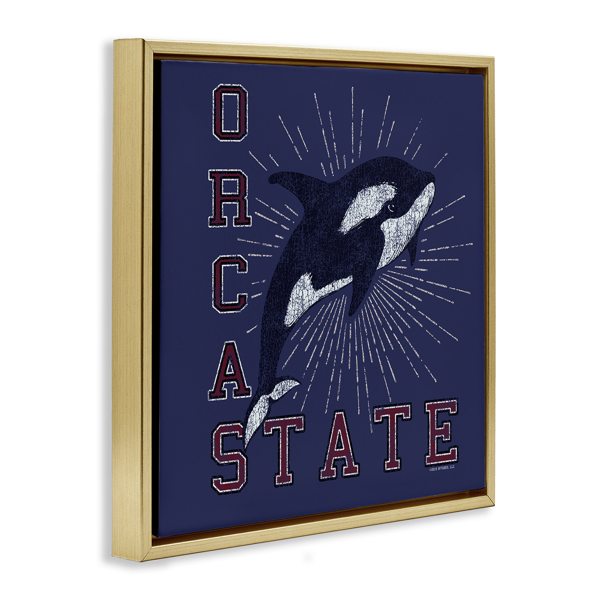 Trinx Orca State Varsity Floater Canvas Wall Art by Spirit Animals/Life ...