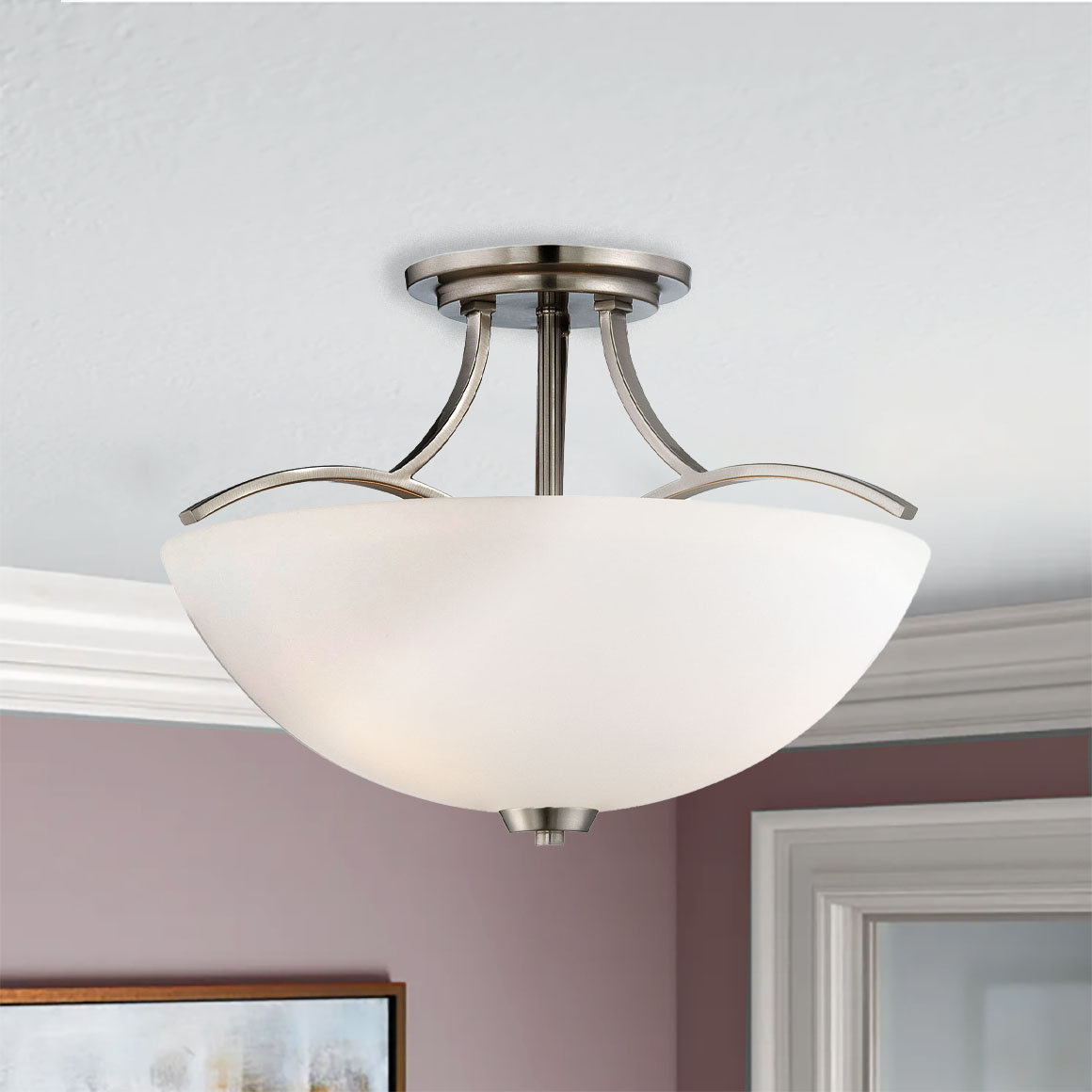 Red Barrel Studio Raborn 3-Light 16.5'' Semi Flush Mount & Reviews ...