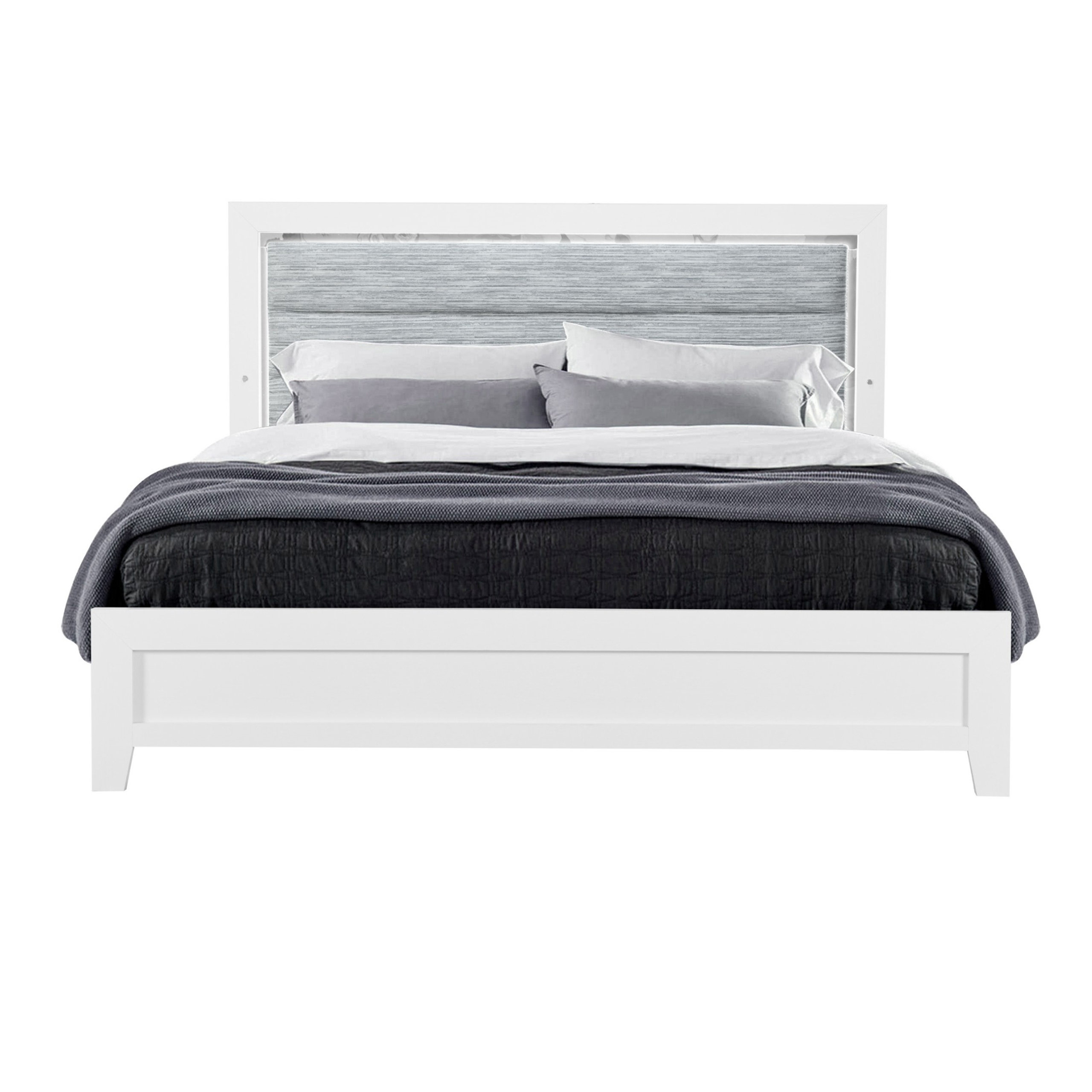 Lark Manor™ OMODA WHITE BED WITH LED | Wayfair