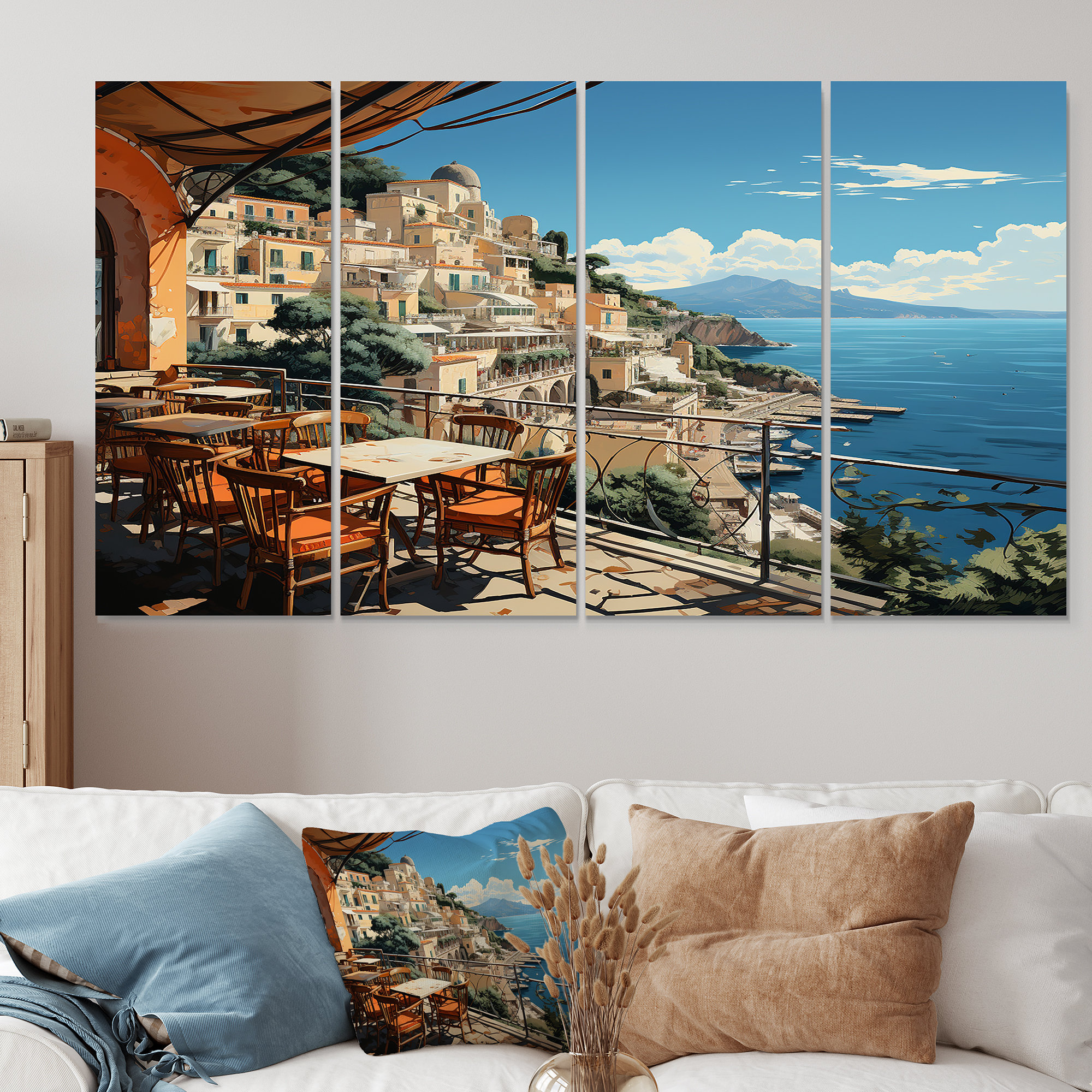 Highland Dunes Capri Italy Blue A Mediterranean Village I - Landscape ...