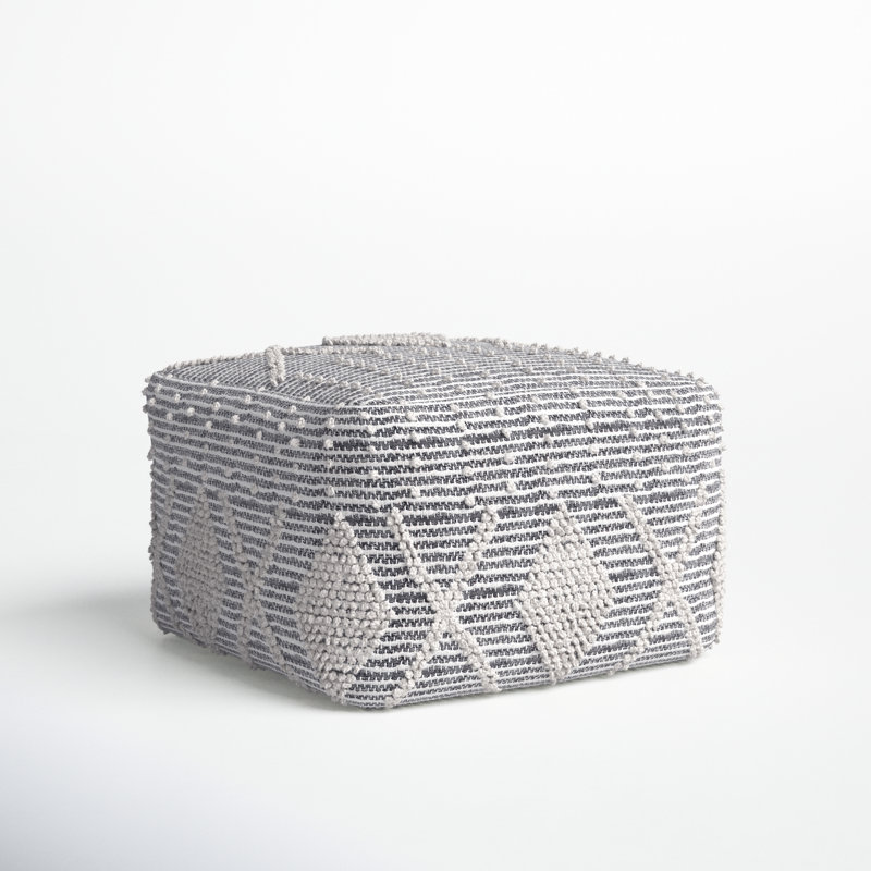 AllModern Simon Square Geometric Pouf Ottoman & Reviews | Wayfair