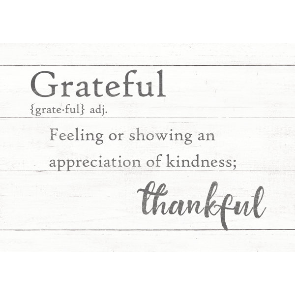 Happy Larry Grateful Definition On Shiplap | Wayfair.co.uk
