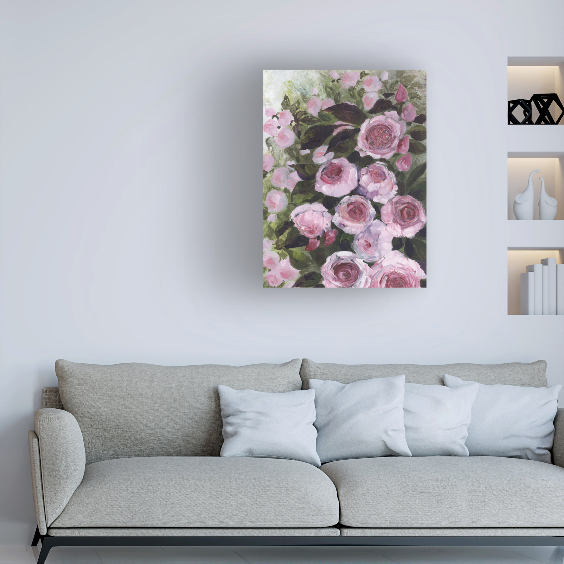 Ebern Designs Bolog Aurorie Painterly Roses On Canvas by Rosana Laiz ...
