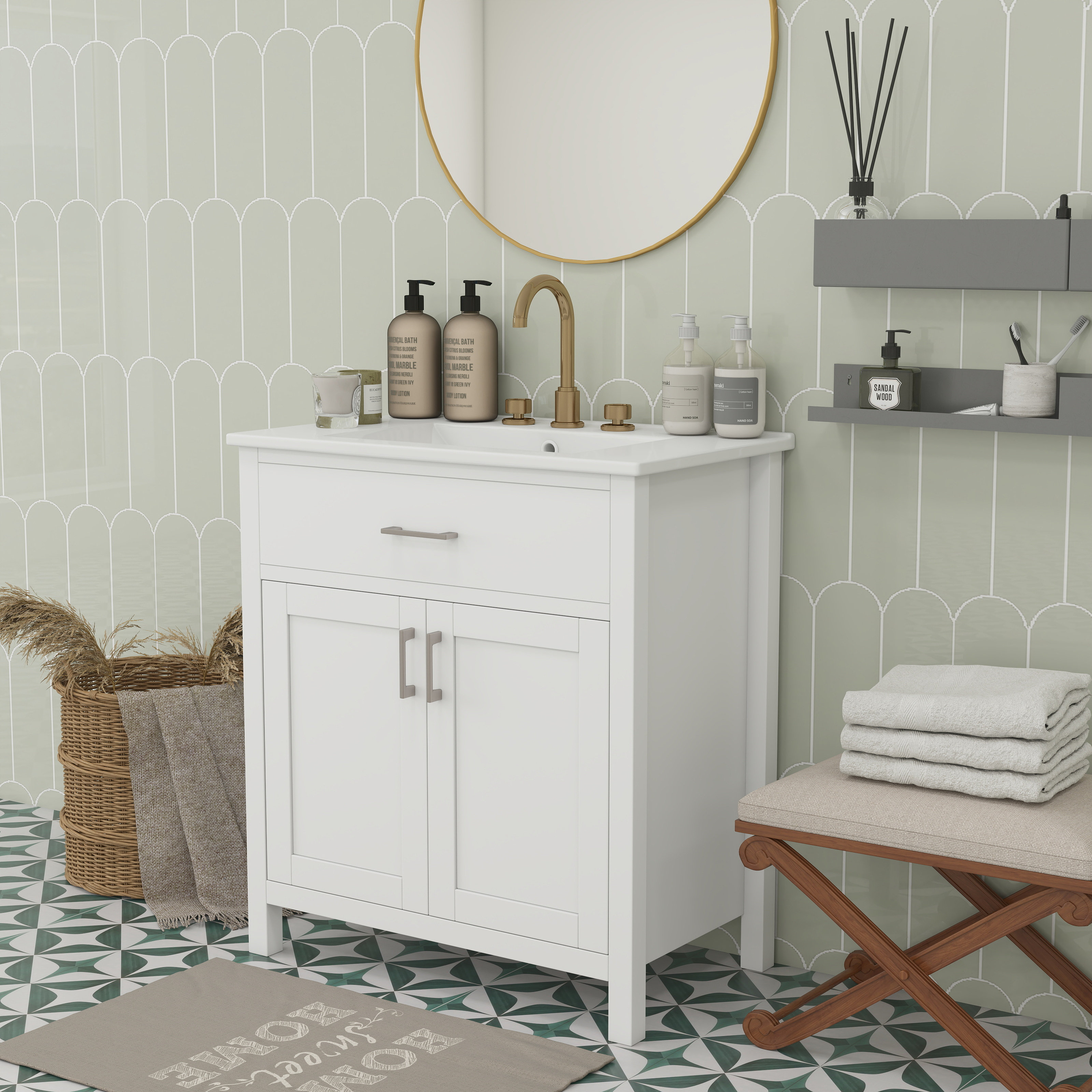 Winston Porter Bathroom Vanity with Sink | Wayfair