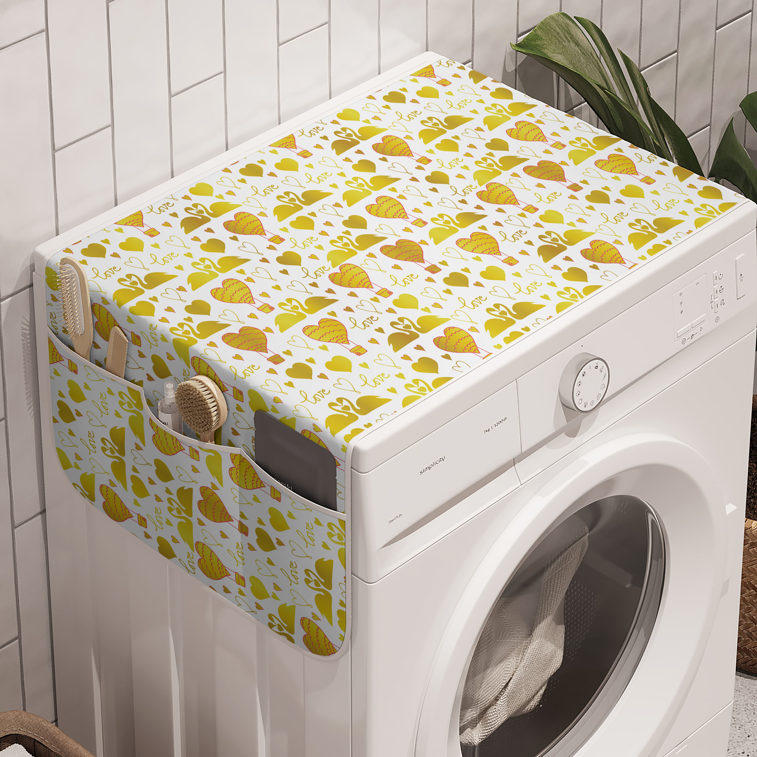 East Urban Home Swan Washing Machine Organizer Pack of 2 47" x 18.5 ...
