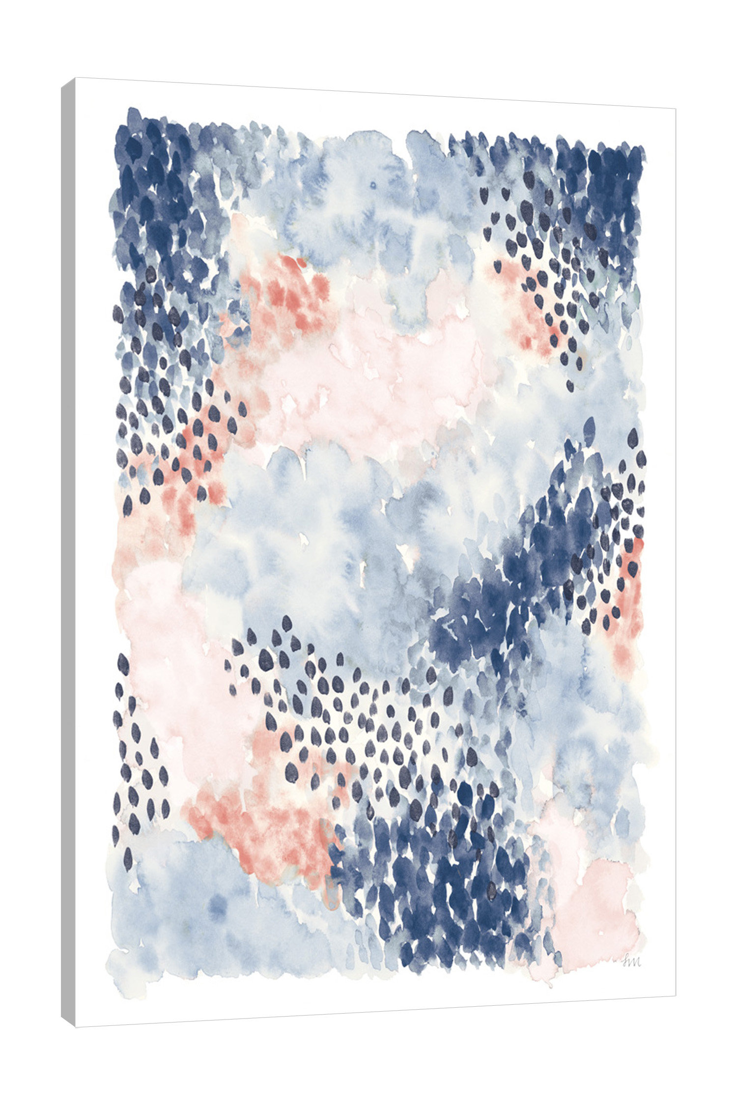 Jaxson Rea "Spring Blooms I Blue" Gallery Wrapped Canvas By Laura ...