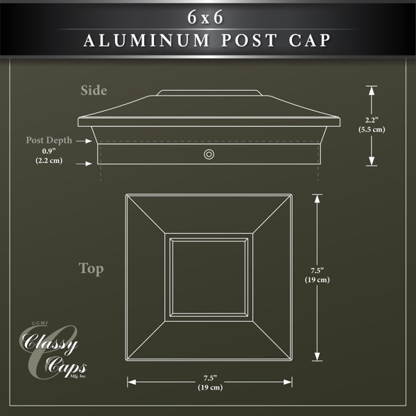 CLASSY CAPS MFG Classy Caps Aluminum Post Cap | Wayfair