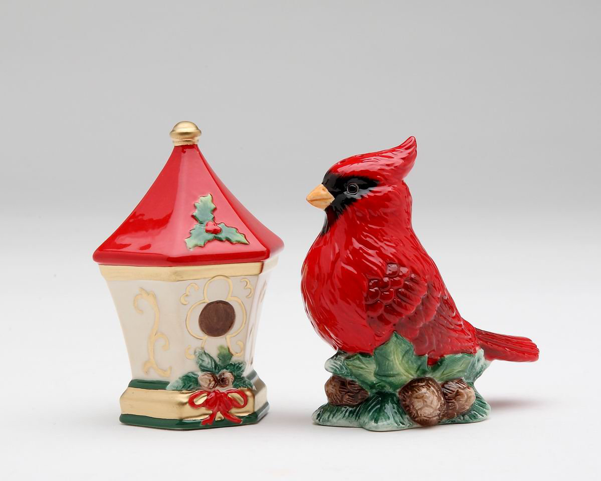 Cosmos Gifts Cardinal and House Salt & Pepper Shaker Set & Reviews ...
