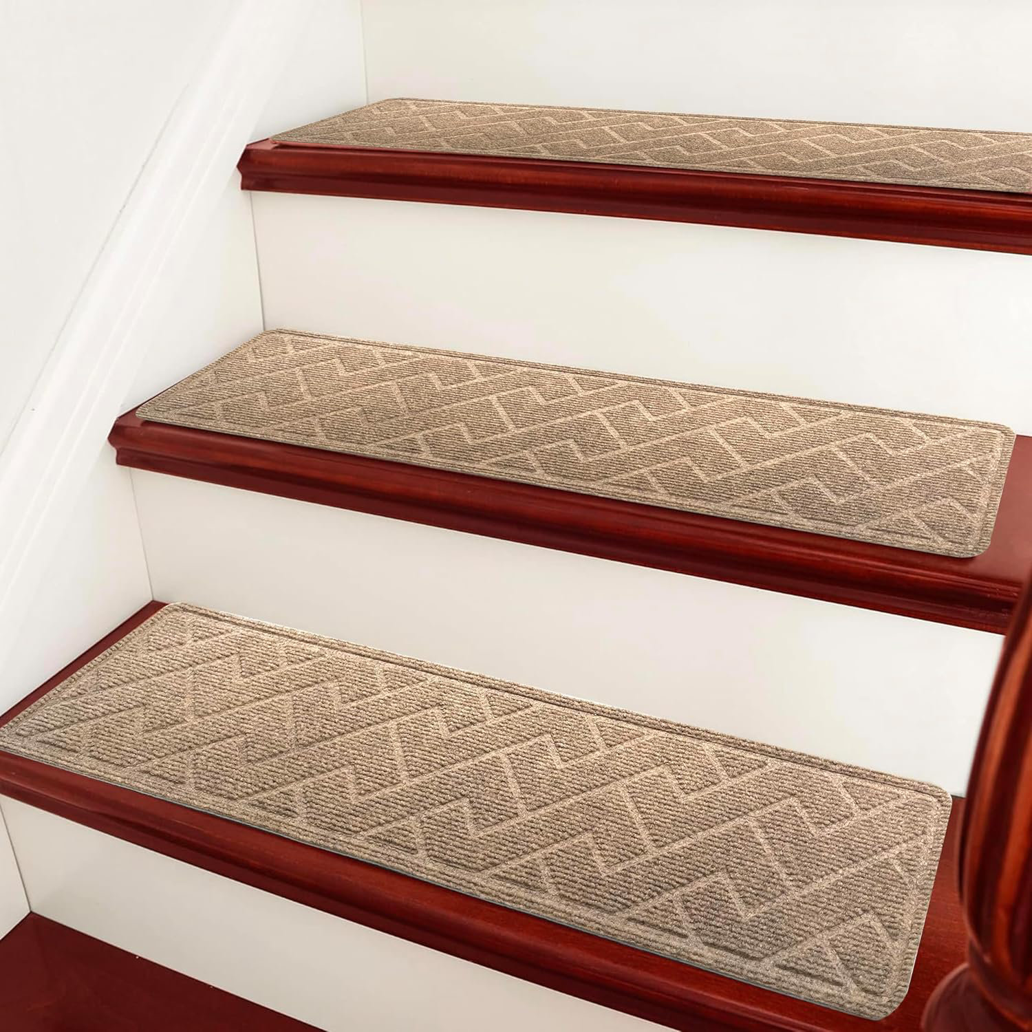 Hokku Designs Carpet Stair Treads for Wood Stairs | Wayfair