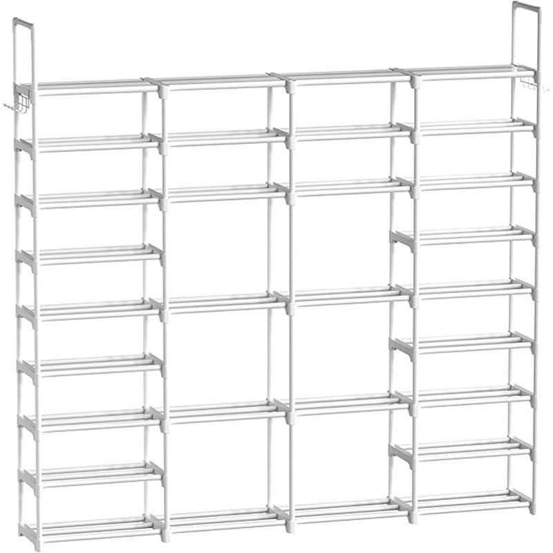 Rebrilliant 4 Row 9 Tiers Extra Large Shoe Rack 72-80 Pairs Big Tall ...
